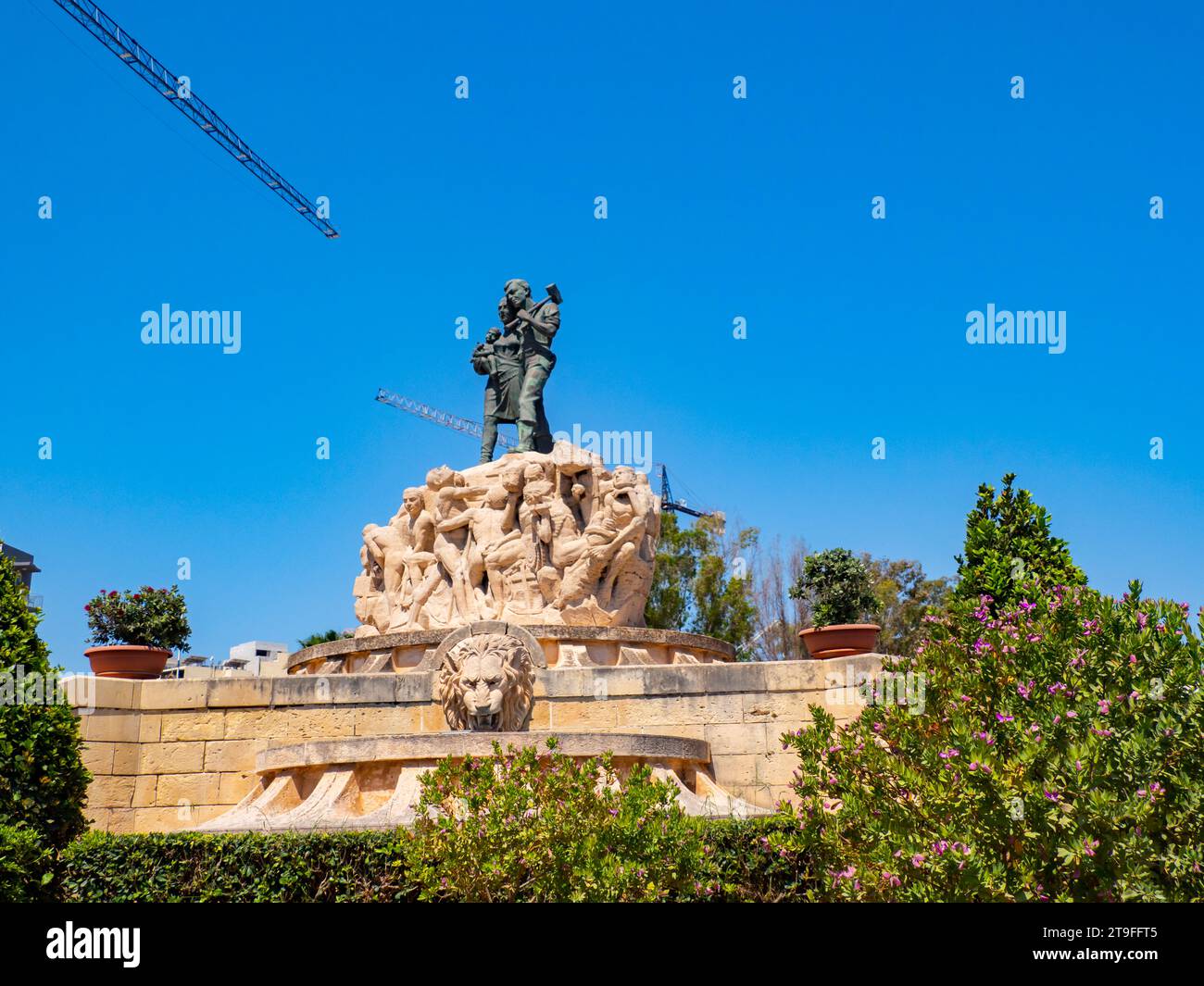 Msida, Malta - Jun, 2021: Workers Monument by local sculptor Anton ...