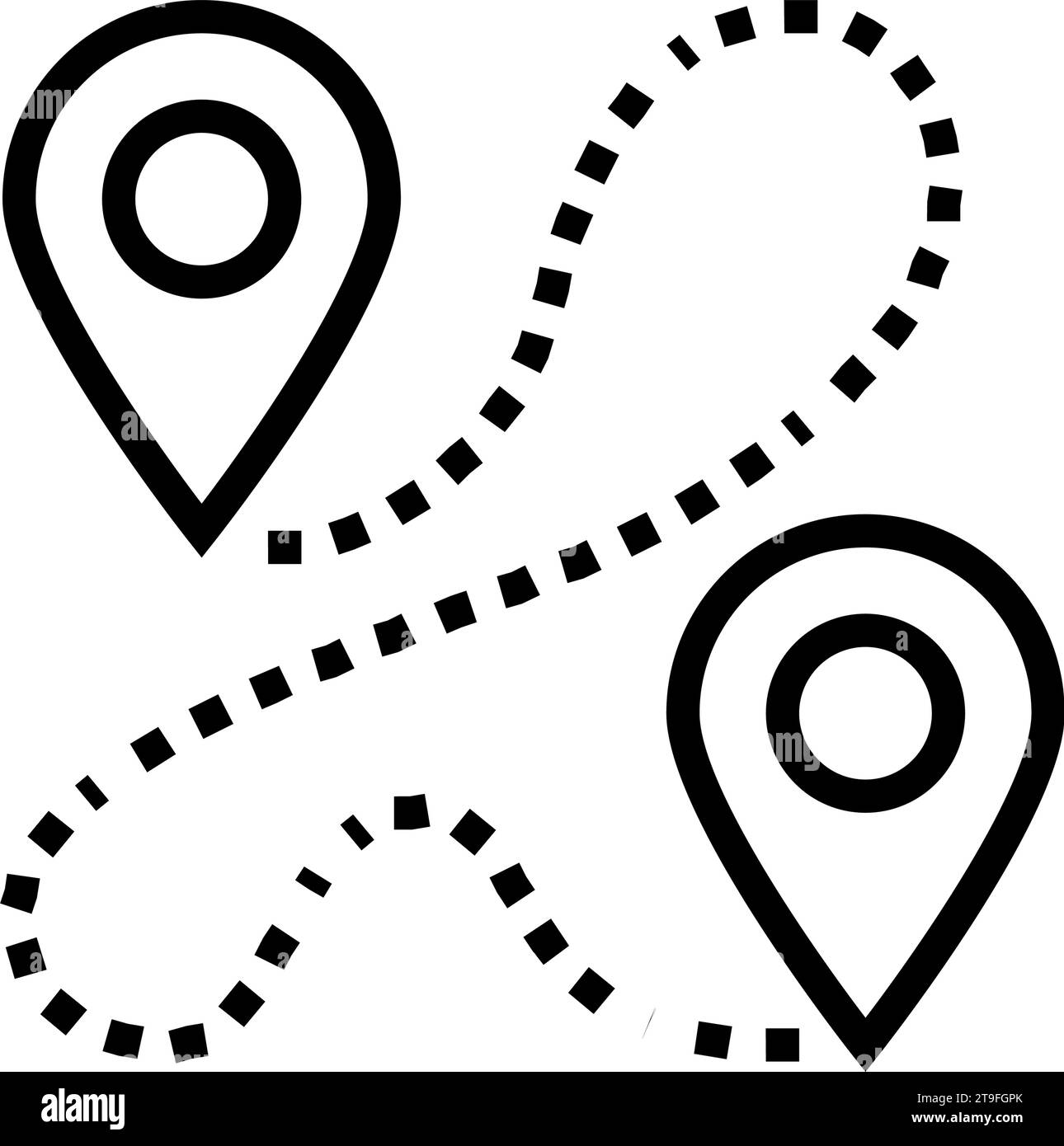 track airplane pointer map line icon vector illustration Stock Vector ...