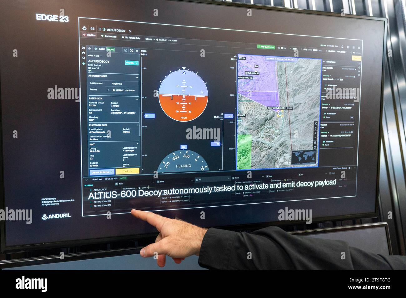 Lattice Mission Autonomy software by Anduril is demonstrated at the Air & Space Forces ...