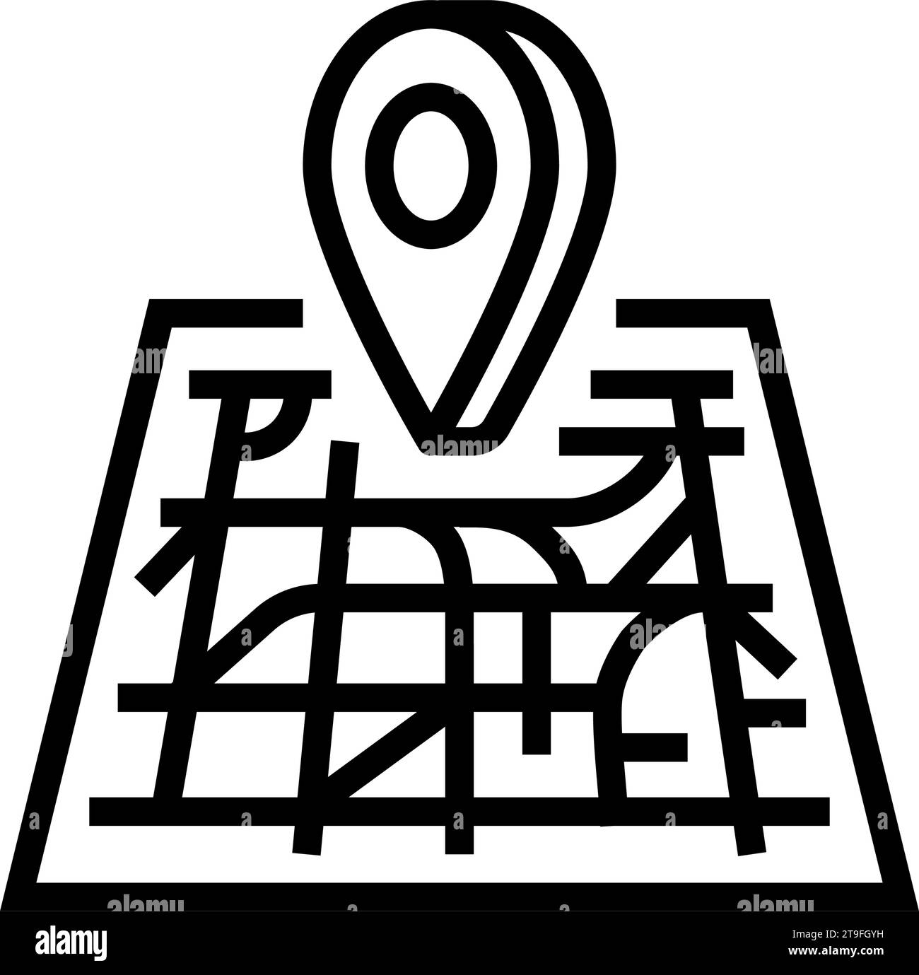 Map Pointer Gps Line Icon Vector Illustration Stock Vector Image And Art Alamy