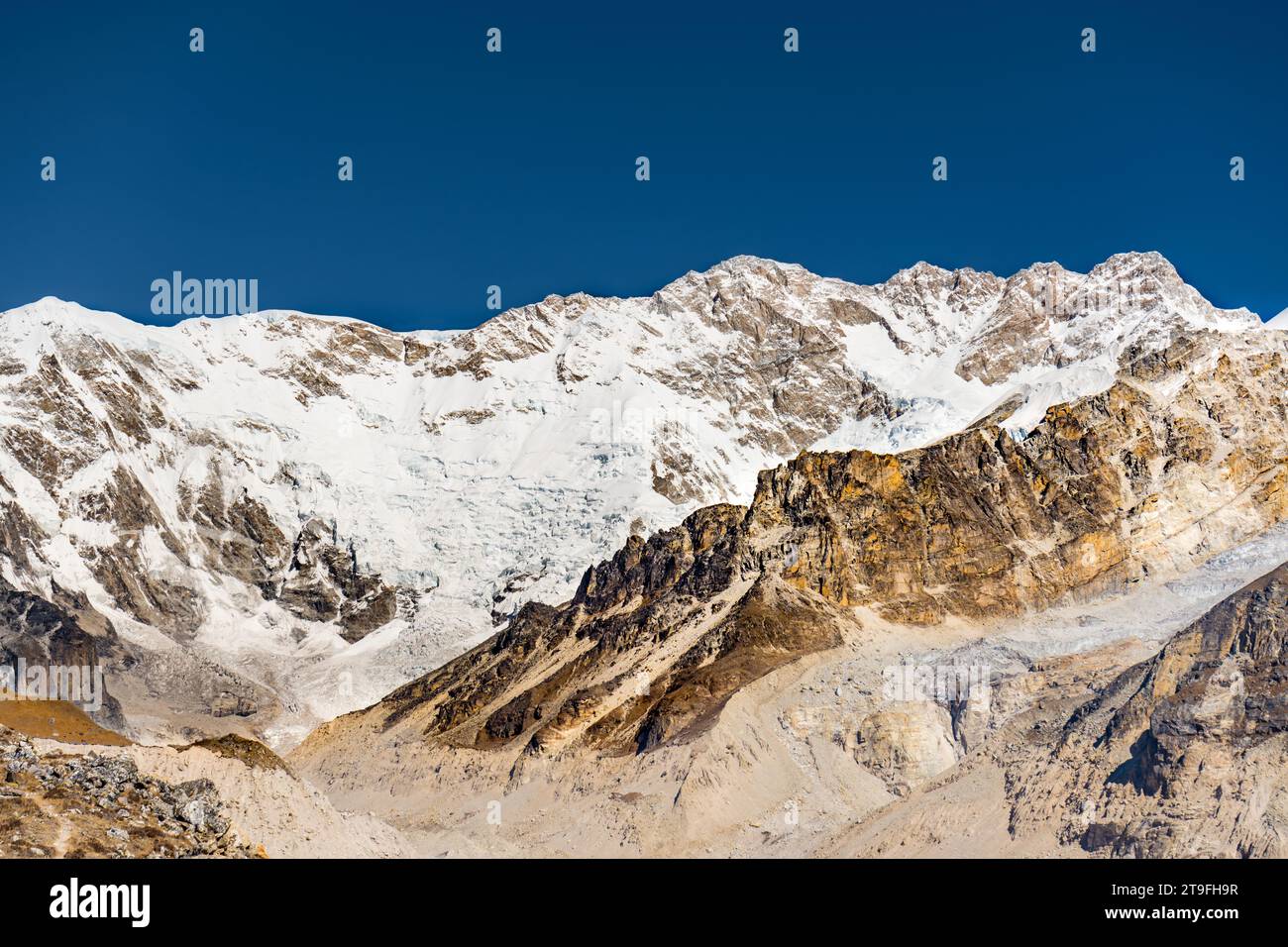 Himalayan Mountains View from Oktang of Kanchenjunga Base Camp South ...
