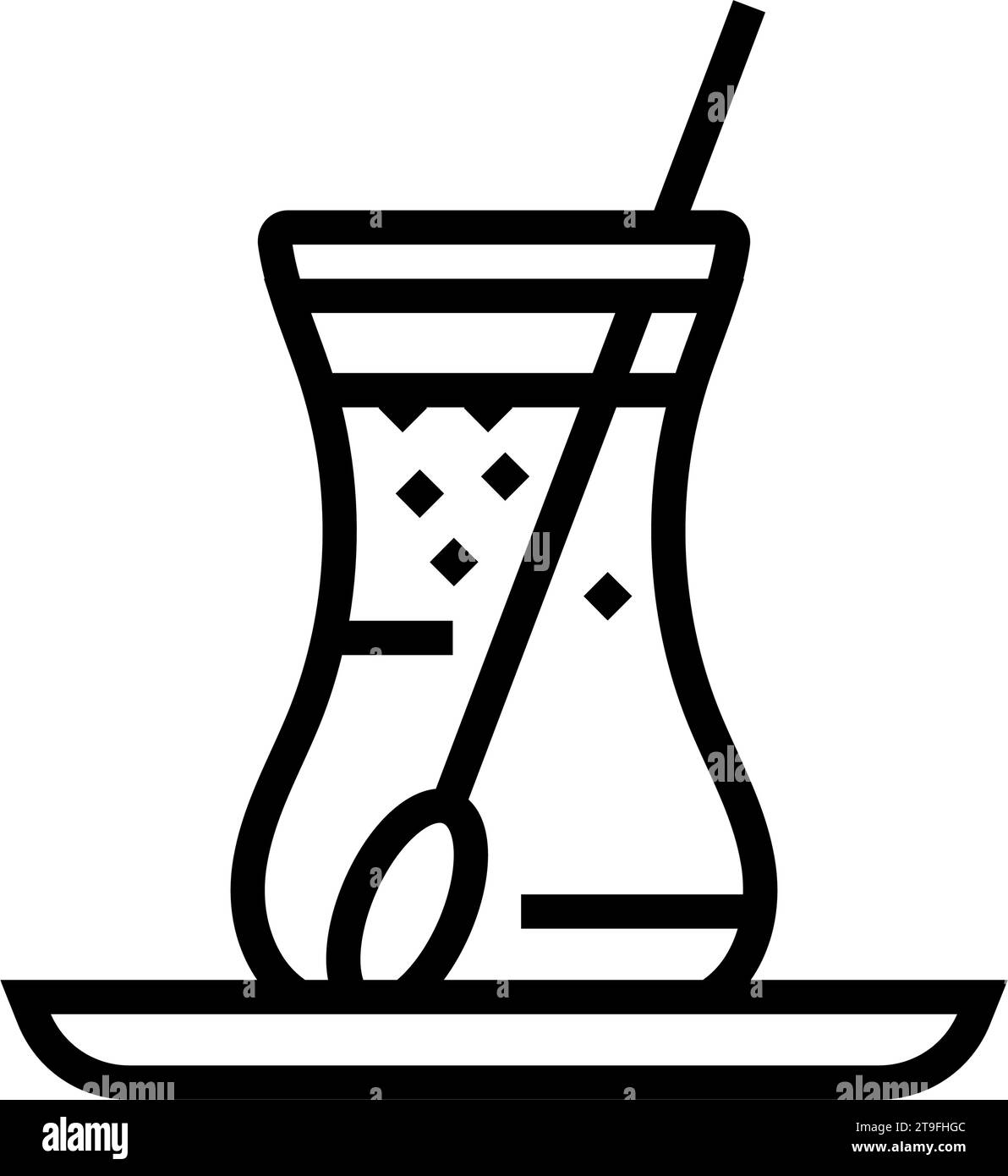 tea tea turkish cuisine line icon vector illustration Stock Vector ...