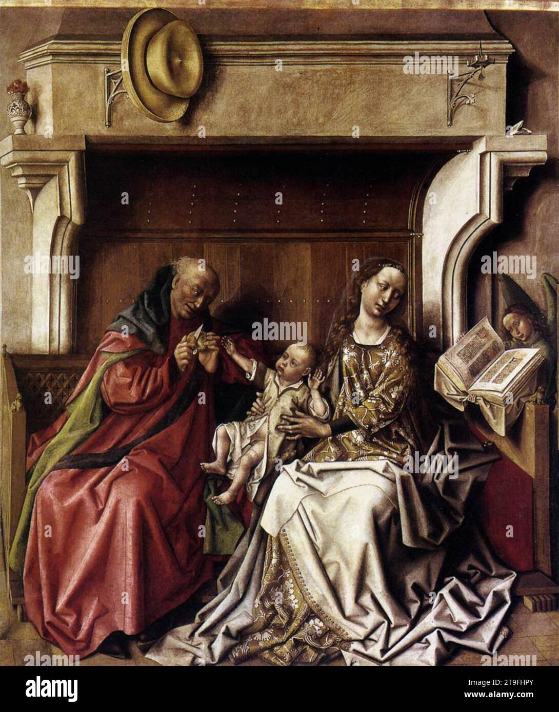Holy Family 1440s by Barthelemy D' Eyck Stock Photo - Alamy