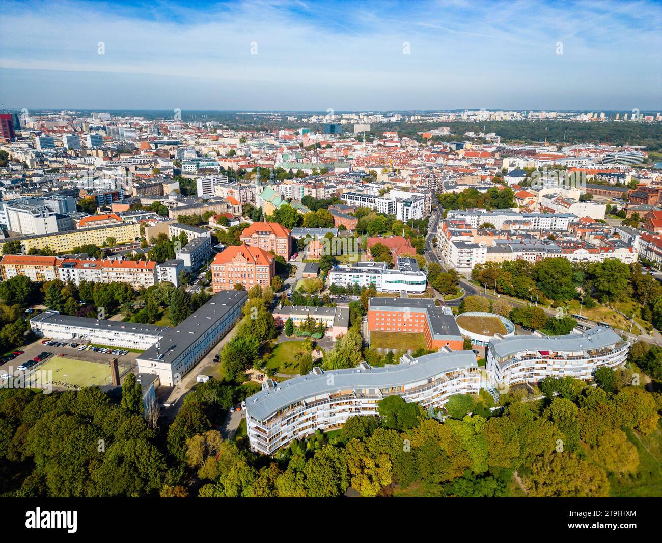 Aerial landscape of Old Market, Poznan Stock Photo - Alamy