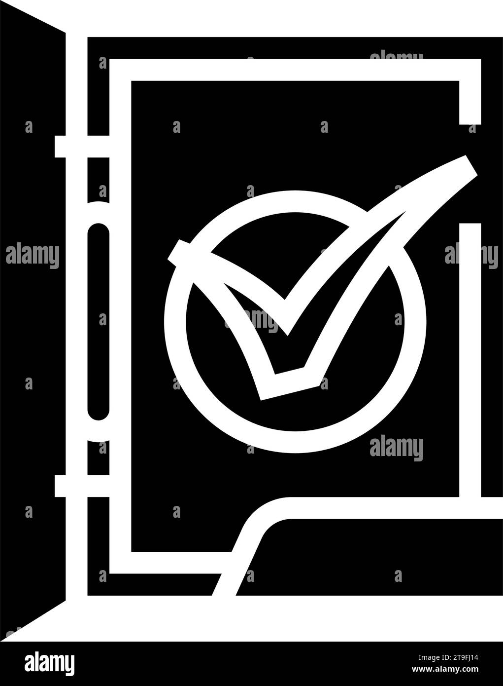 Black folder icon checkmark hi-res stock photography and images - Alamy