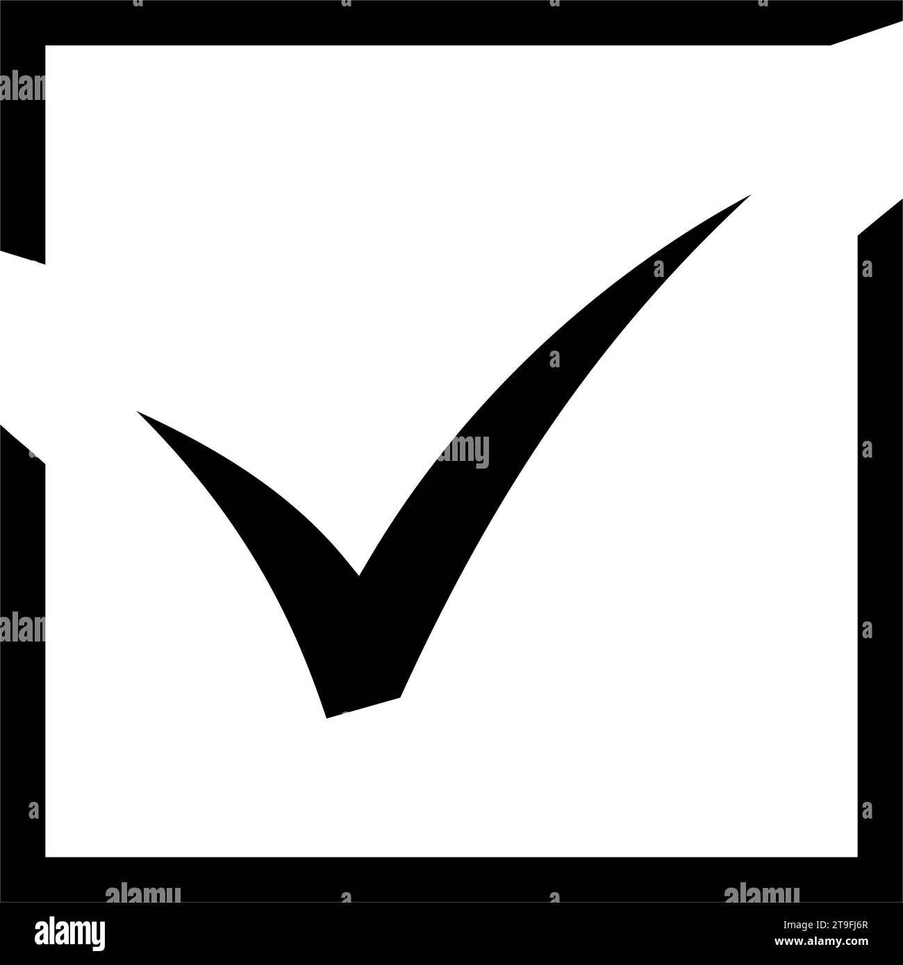 checkbox mark glyph icon vector illustration Stock Vector Image & Art - Alamy