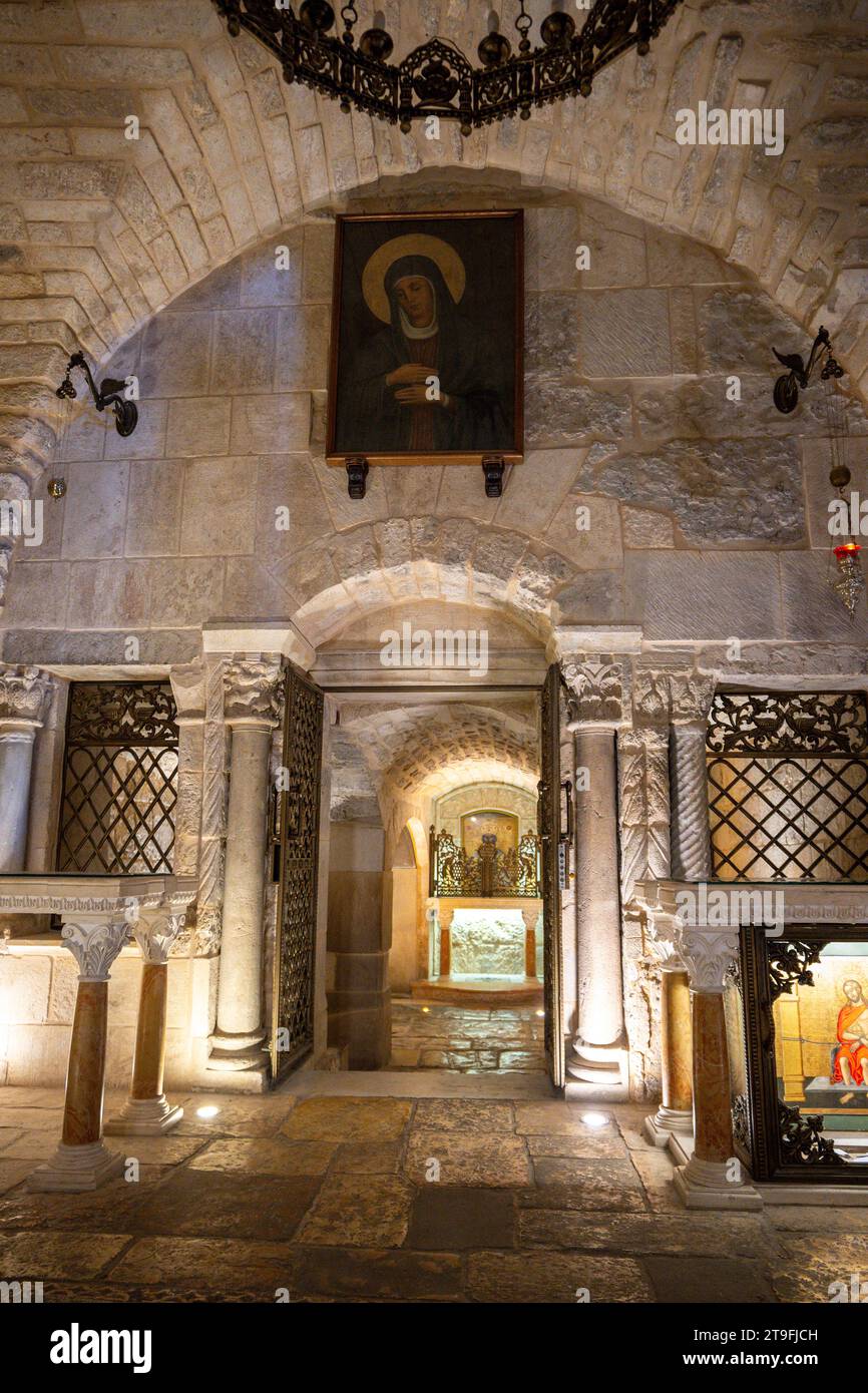 Old City, Jerusalem - August 30 2023: Paintings and Sacred Objects in ...