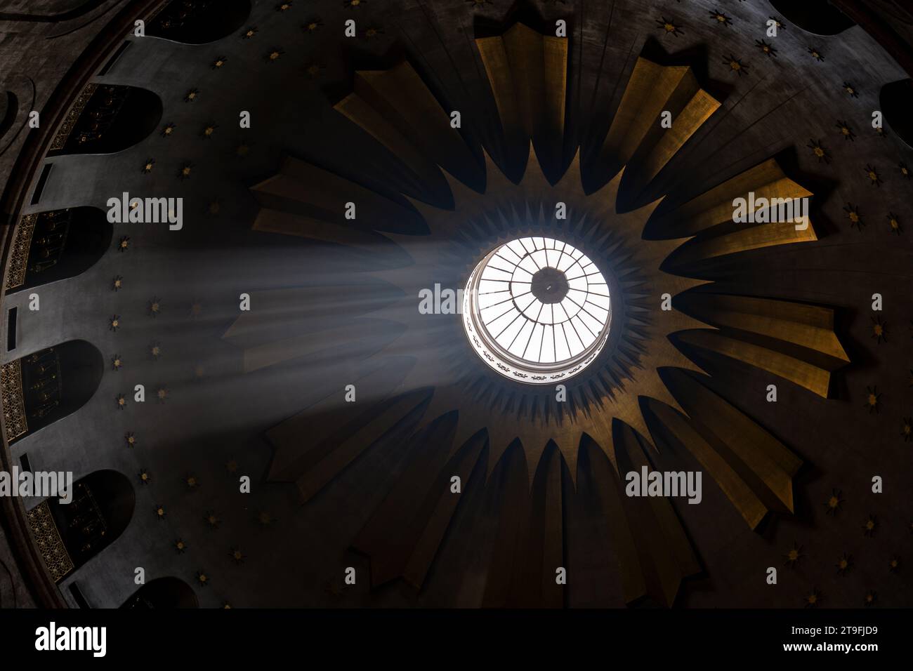 Hole in the Ceiling with Volumetric Light in The Church of the Holy ...