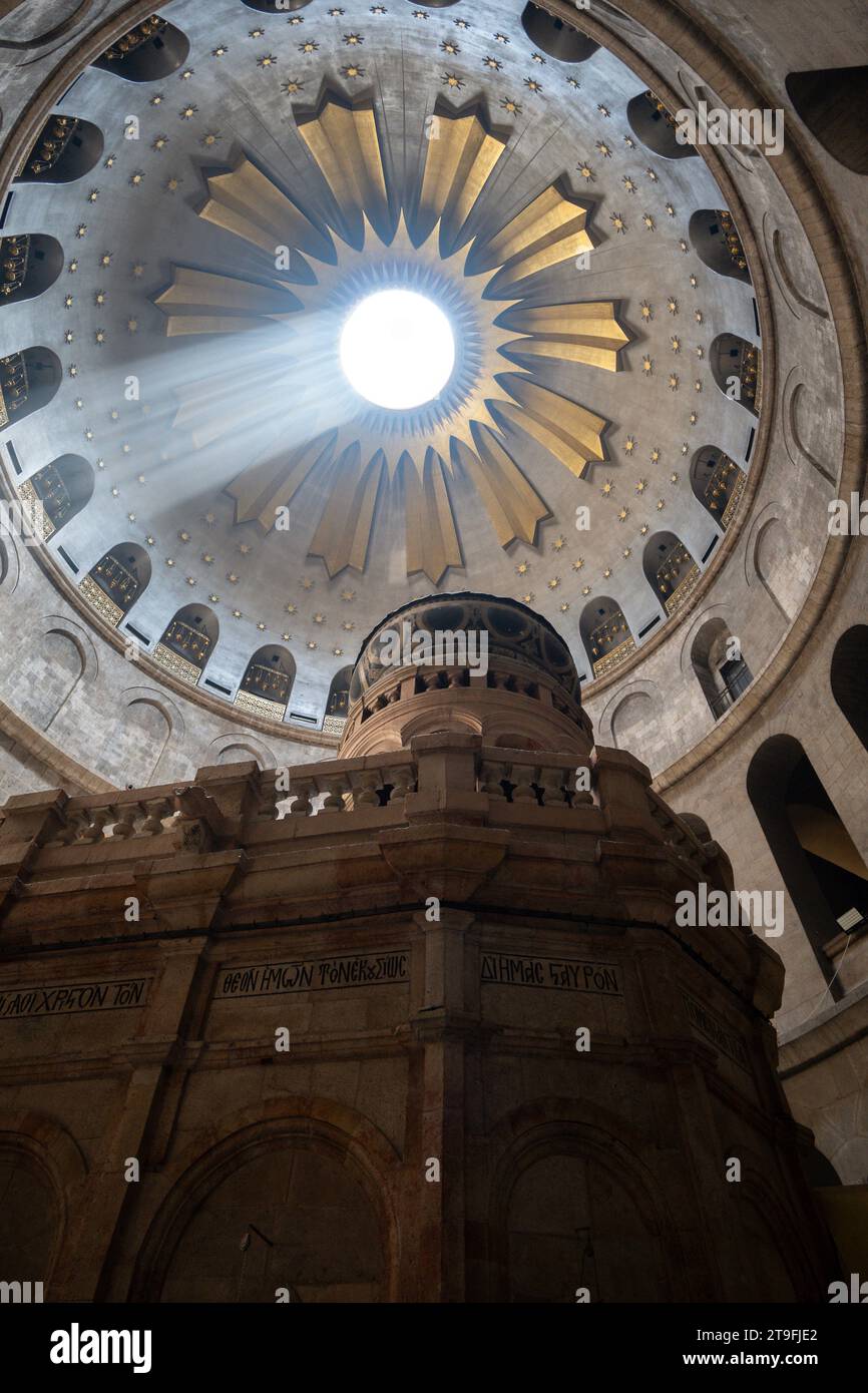 Hole in the Ceiling with Volumetric Light in The Church of the Holy ...