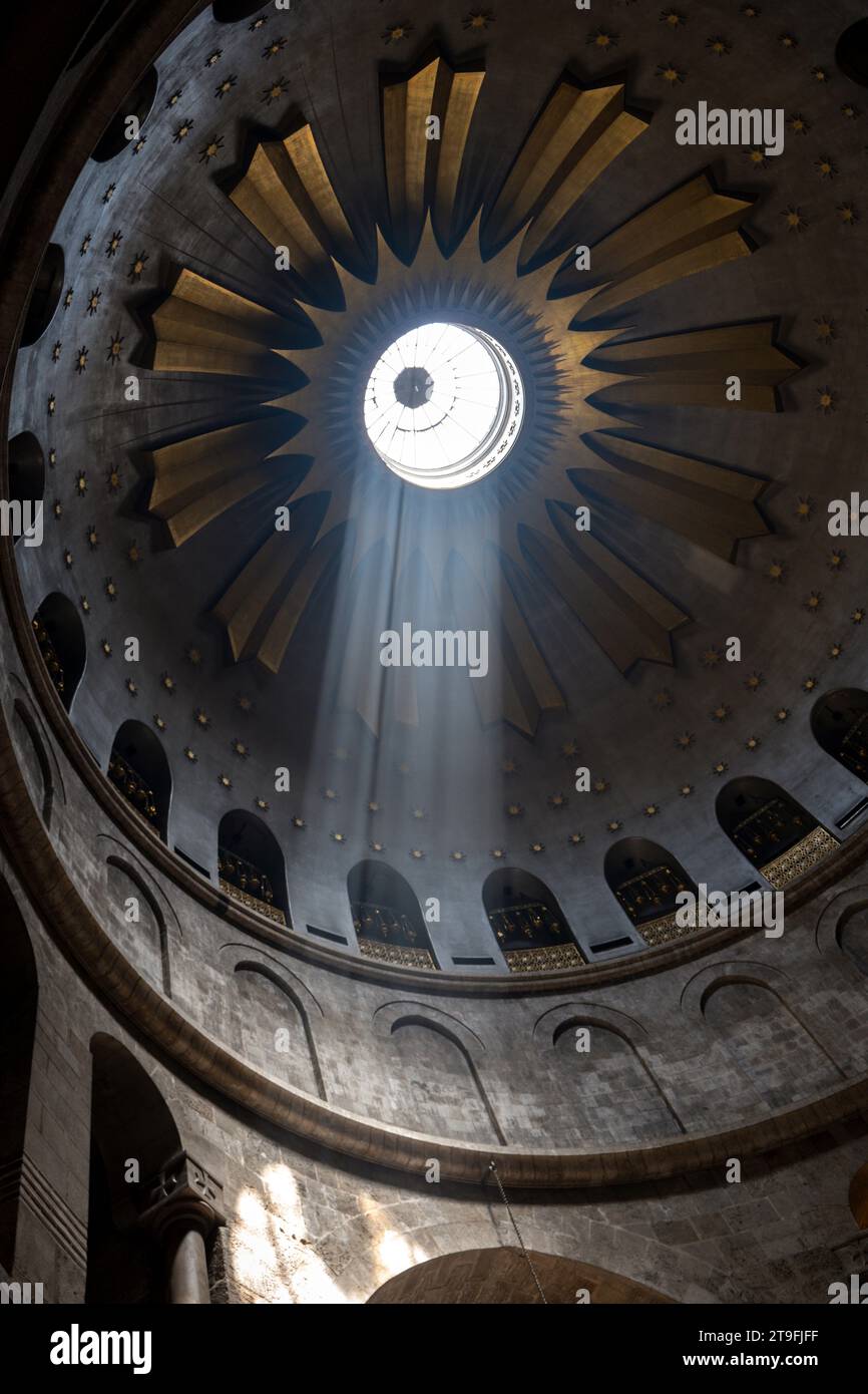 Hole in the Ceiling with Volumetric Light in The Church of the Holy ...