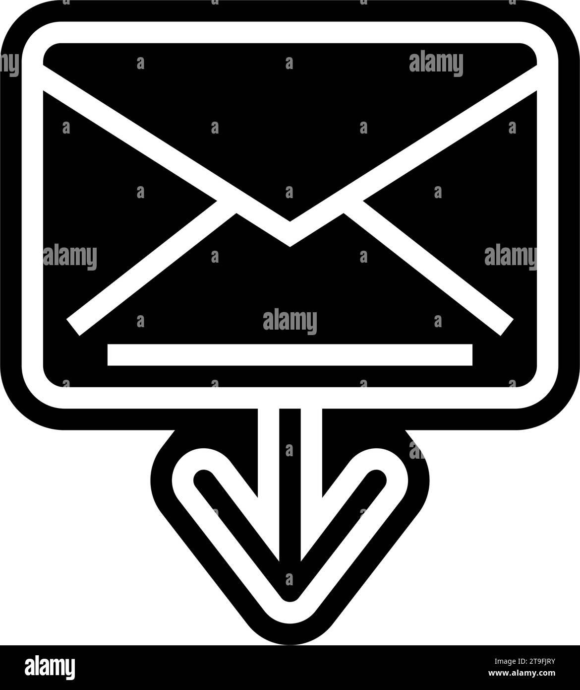 closed envelope message loading glyph icon vector illustration Stock ...