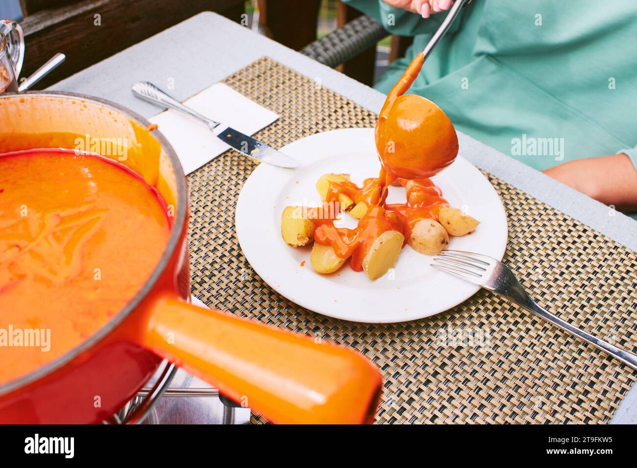 Tomato fondue is native to the Valais region and consists of tomatoes ...