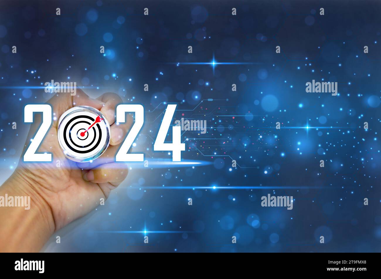 Business target trends for 2024. Analytical business people plan ...