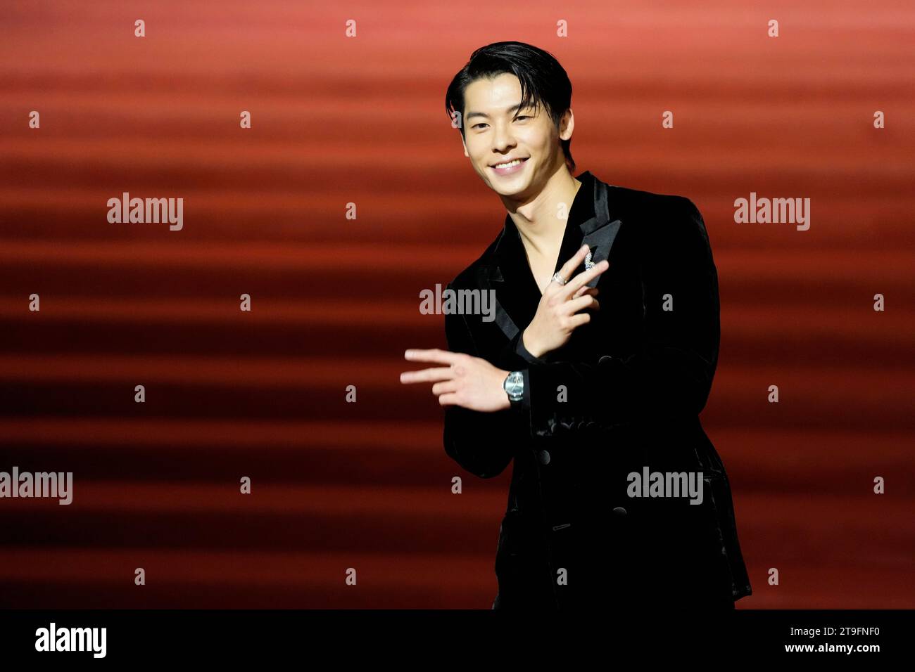 Taiwanese actor Hsu Kuang-han arrives at the 60th Golden Horse Awards ...