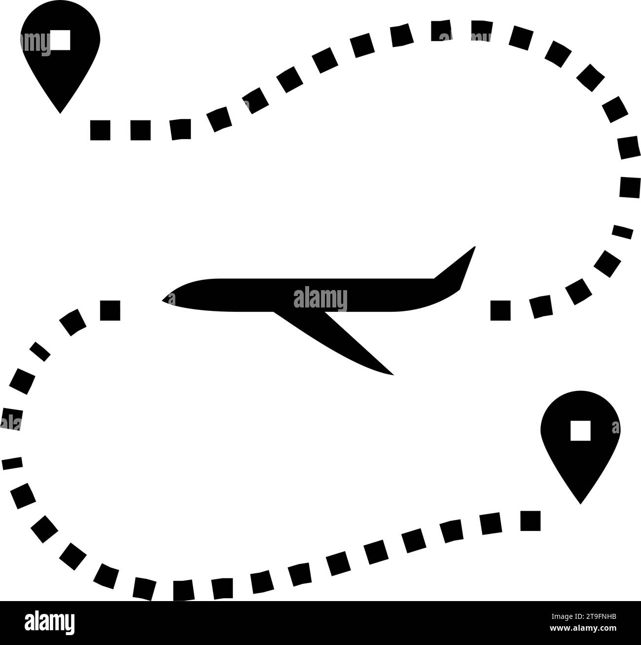 airplane track map location glyph icon vector illustration Stock Vector ...