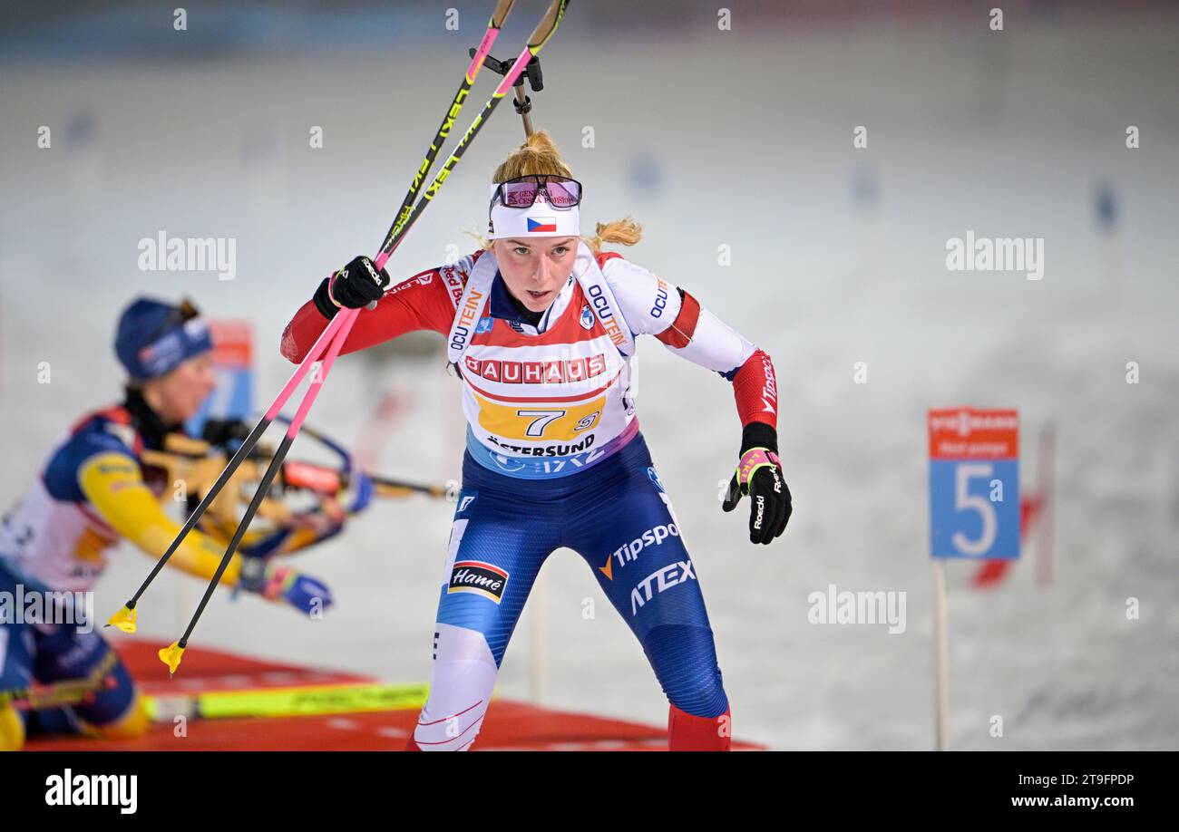 Ostersund, Sweden. 25th Nov, 2023. Merketa Davidova of Czech Republic ...