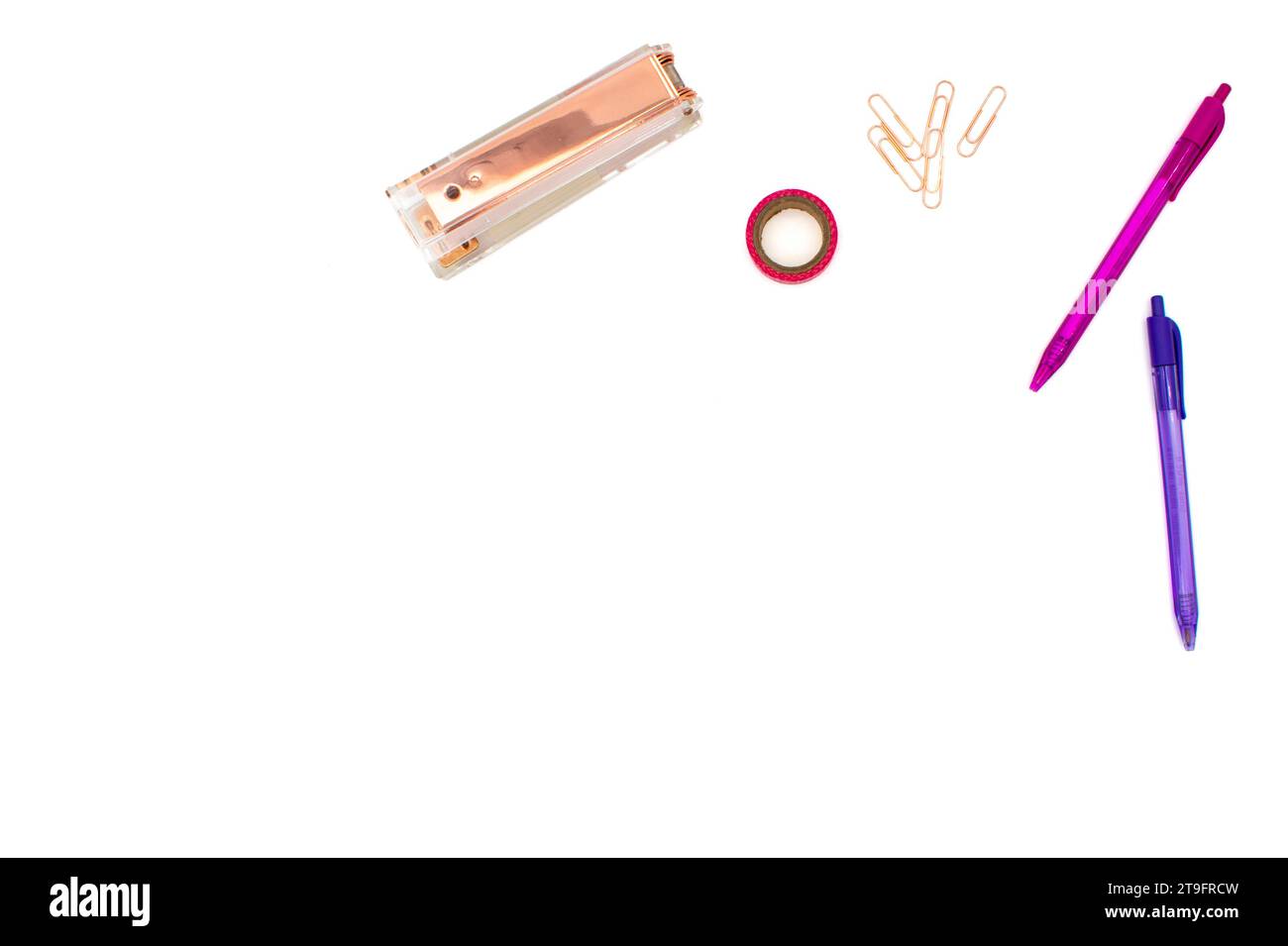 Work desk flat lay Cut Out Stock Images & Pictures - Alamy