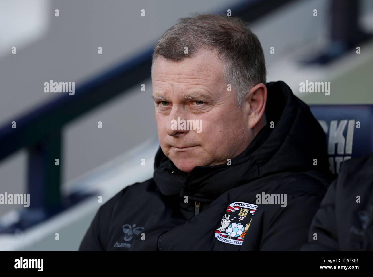 Coventry City manager Mark Robins before the Sky Bet Championship match ...