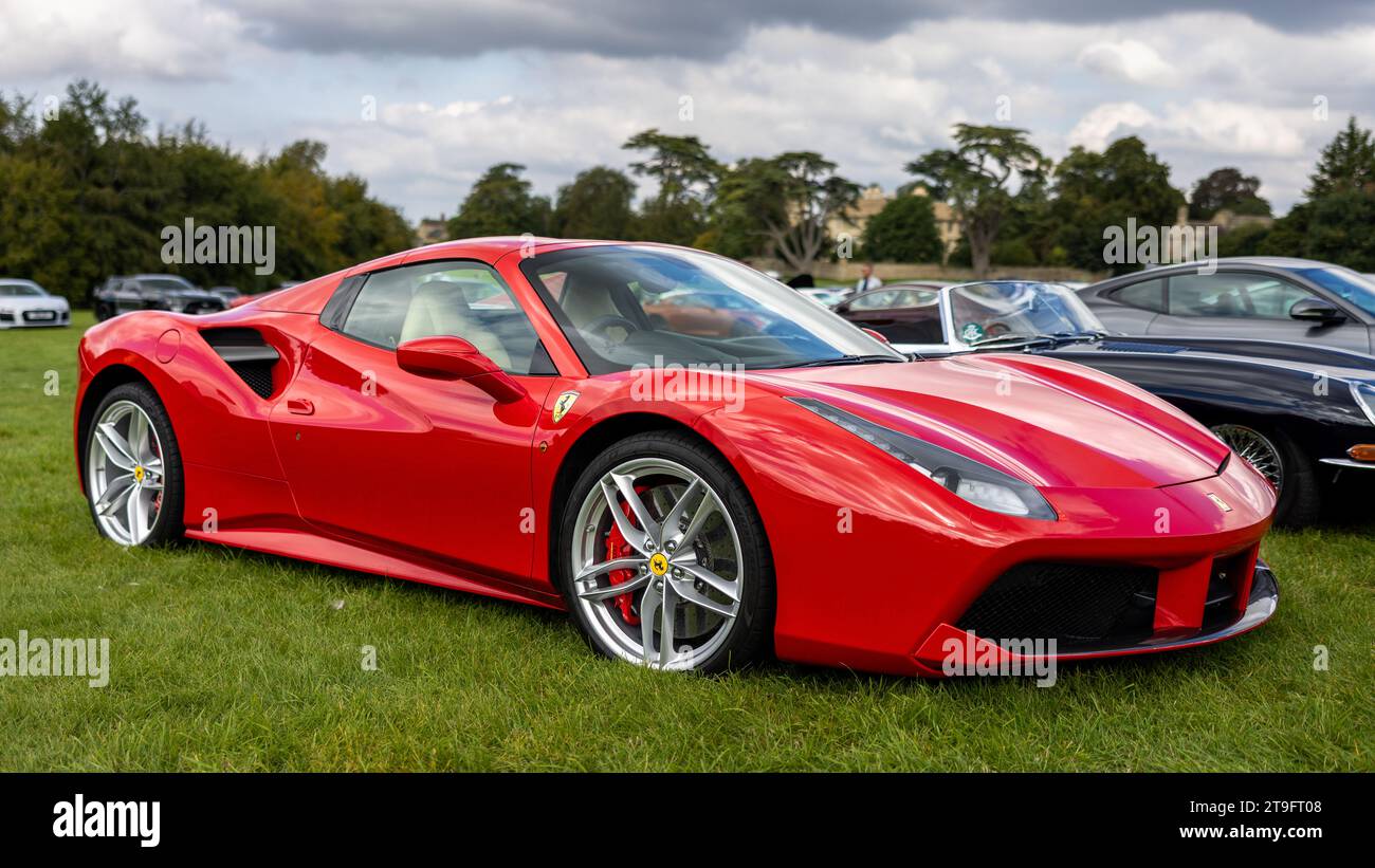 2017 Ferrari 488 Spider, on display at the Salon Privé Concours d ...