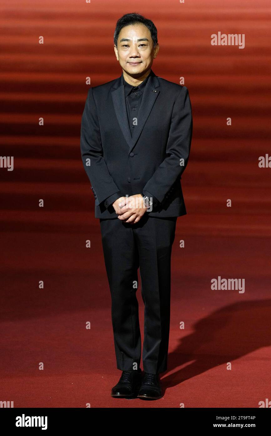 Taiwanese director Hsiao Ya-chuan arrives at the 60th Golden Horse Awards in Taipei, Taiwan ...