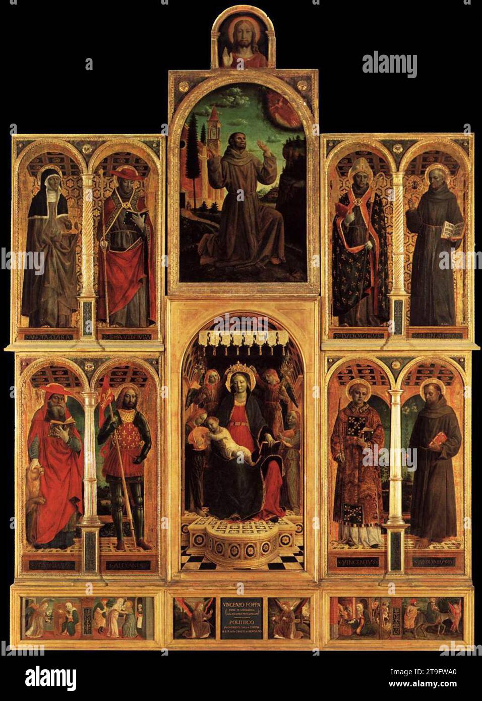 Altarpiece 1476 by Vincenzo Foppa Stock Photo - Alamy