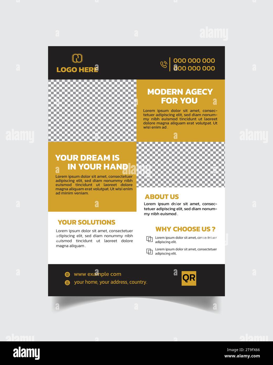 Stylish trending business flyer template, sales marketing leaflet, A4 ...