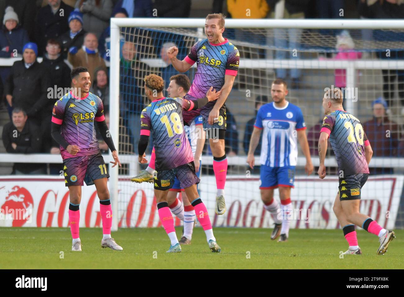 Bromley FC Michael Cheek Celebrates his goal during the Vanarama ...