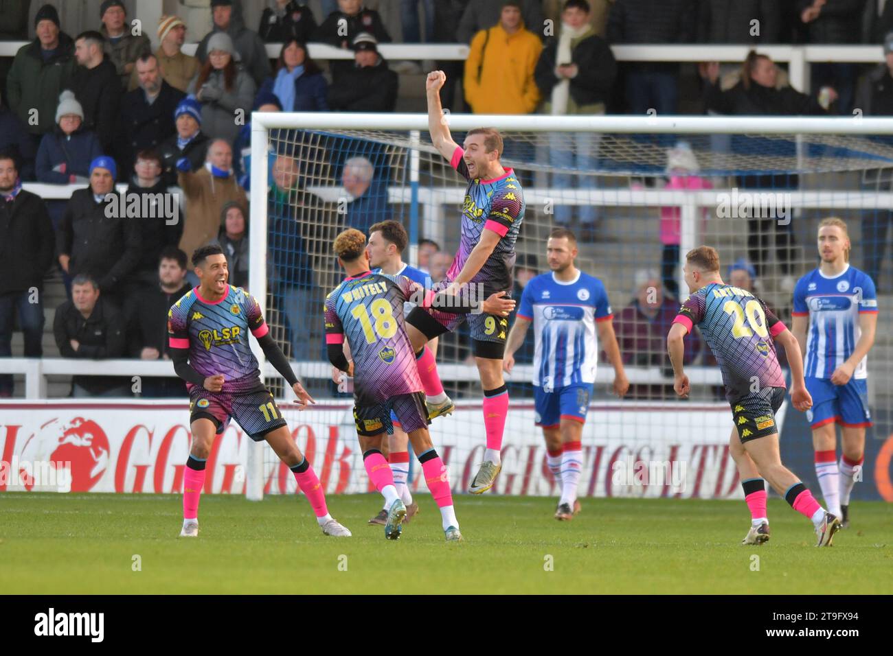 Bromley FC Michael Cheek Celebrates his goal during the Vanarama ...