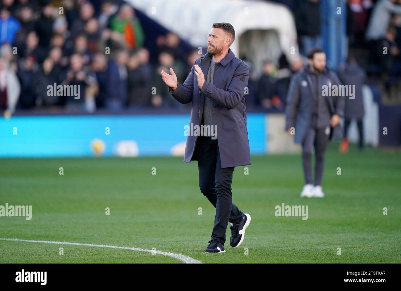 Luton Town manager Rob Edwards before the Premier League match at ...