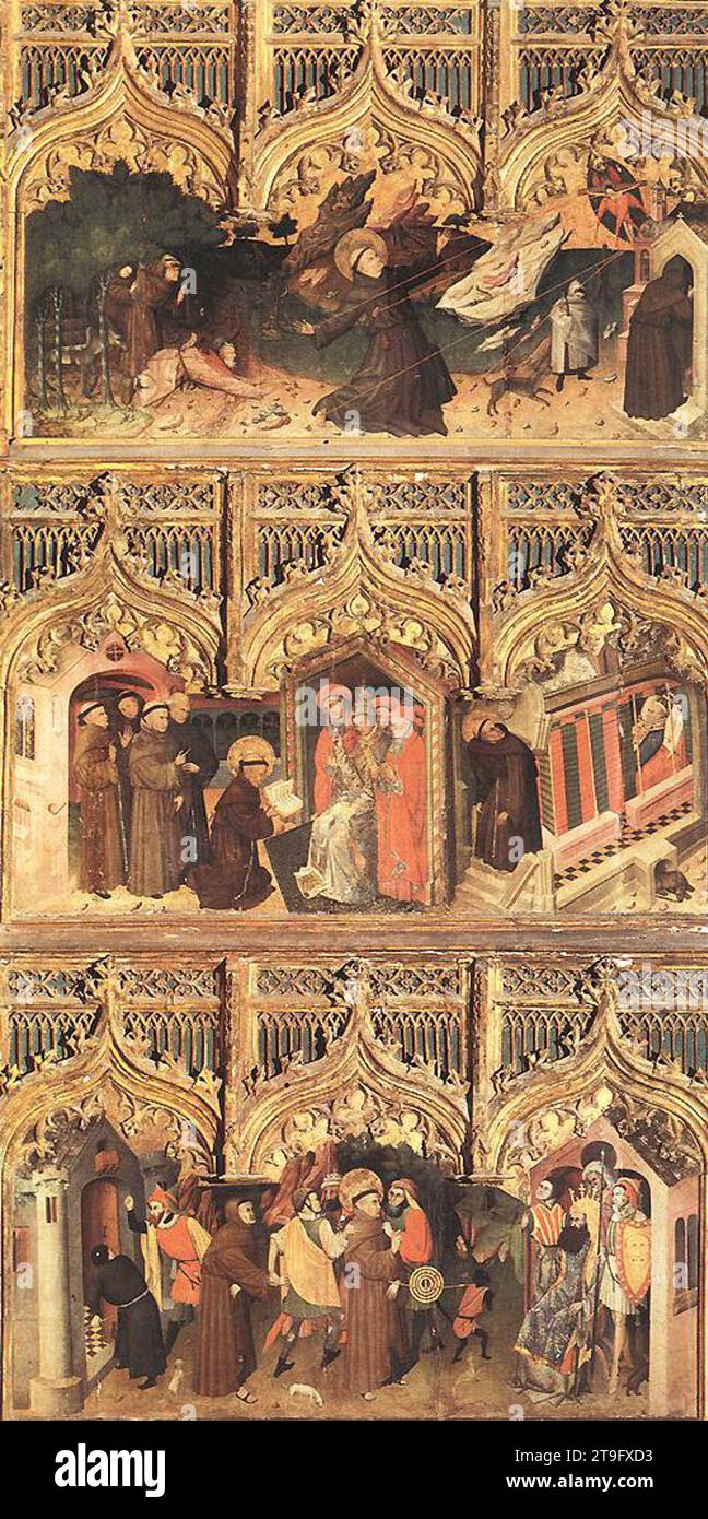 Scenes from the Life of St Francis 1440s by Nicolas Frances Stock Photo ...