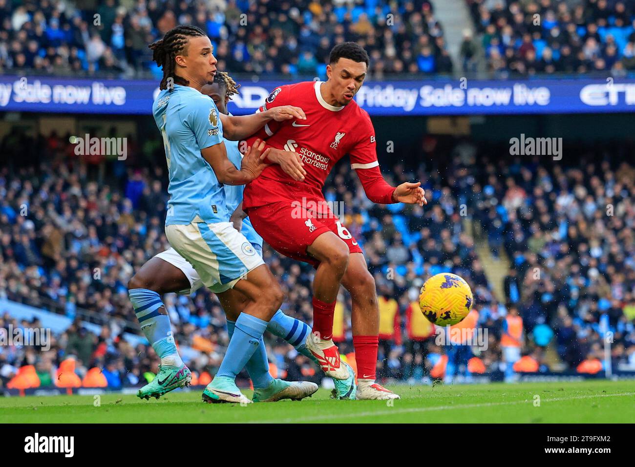 Manchester, UK. 25th Nov, 2023. Trent Alexander-Arnold #66 of Liverpool ...