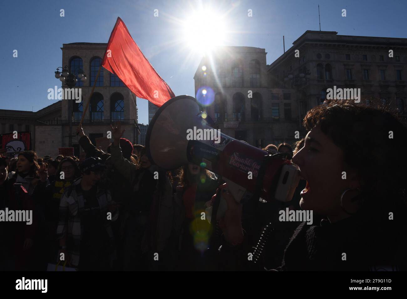 Milan, Italy. 25th Nov, 2023. On the international day to eliminate ...