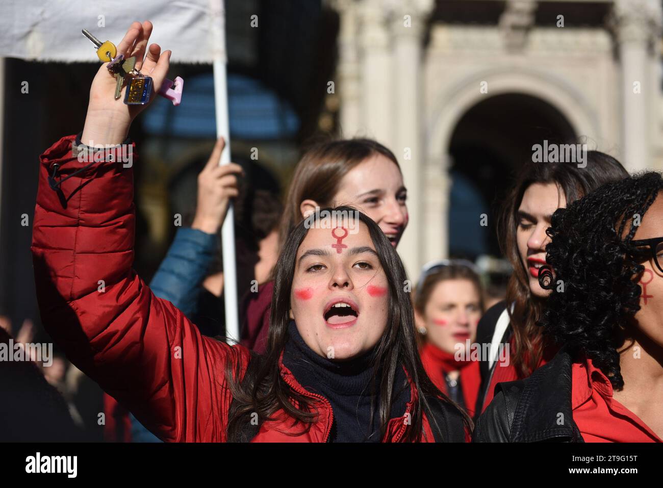 Milan, Italy. 25th Nov, 2023. On the international day to eliminate ...