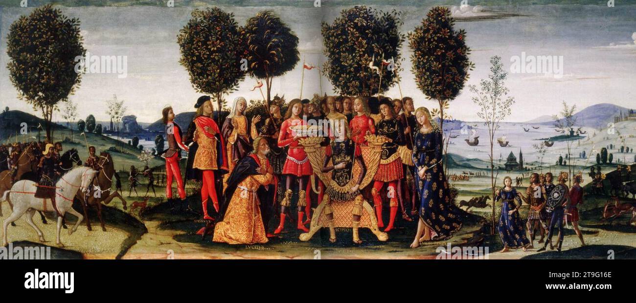 The Magnanimity of Scipio Africanus - by Bernardino Fungai Stock Photo ...