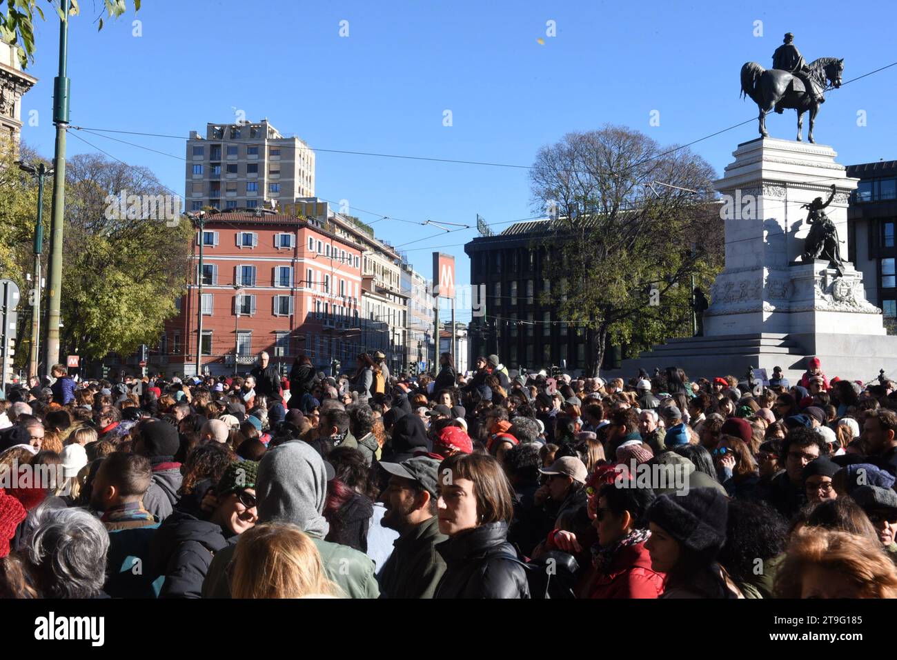 Milan, Italy. 25th Nov, 2023. On the international day to eliminate ...