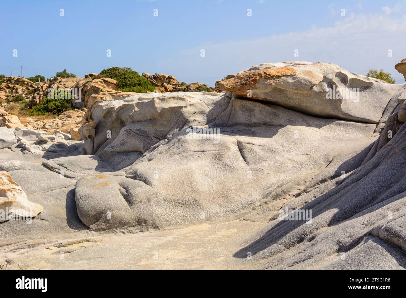 Paros Kolymbithres beach with rock formations and craggy coves. Paros ...