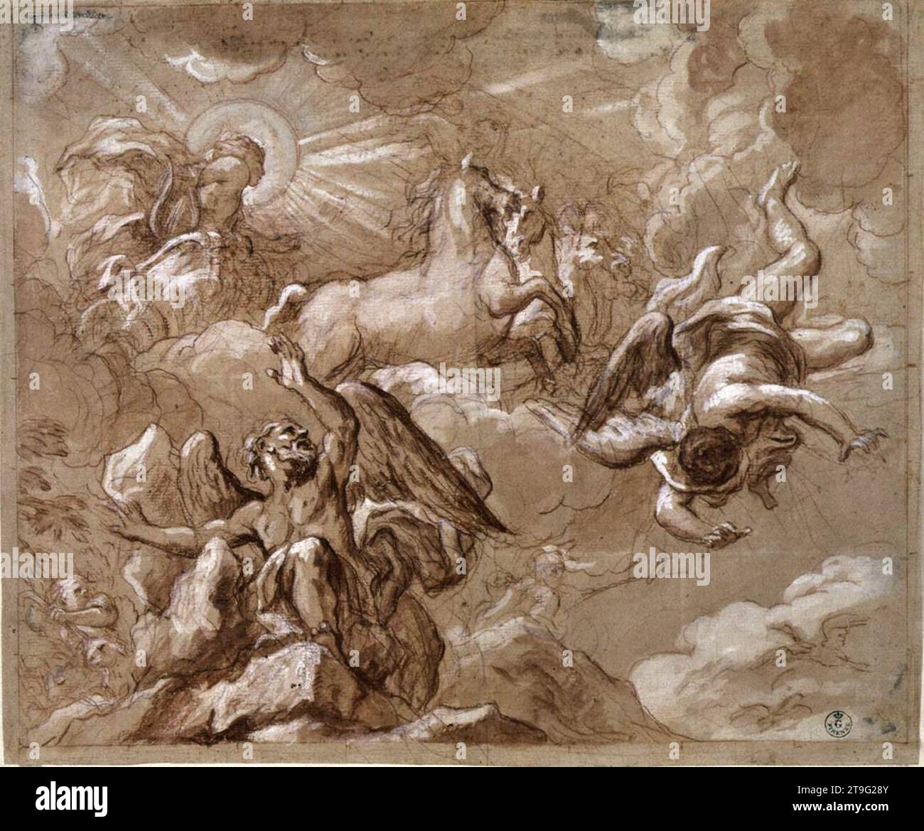 Fall of Icarus 1691-92 by Anton Domenico Gabbiani Stock Photo - Alamy