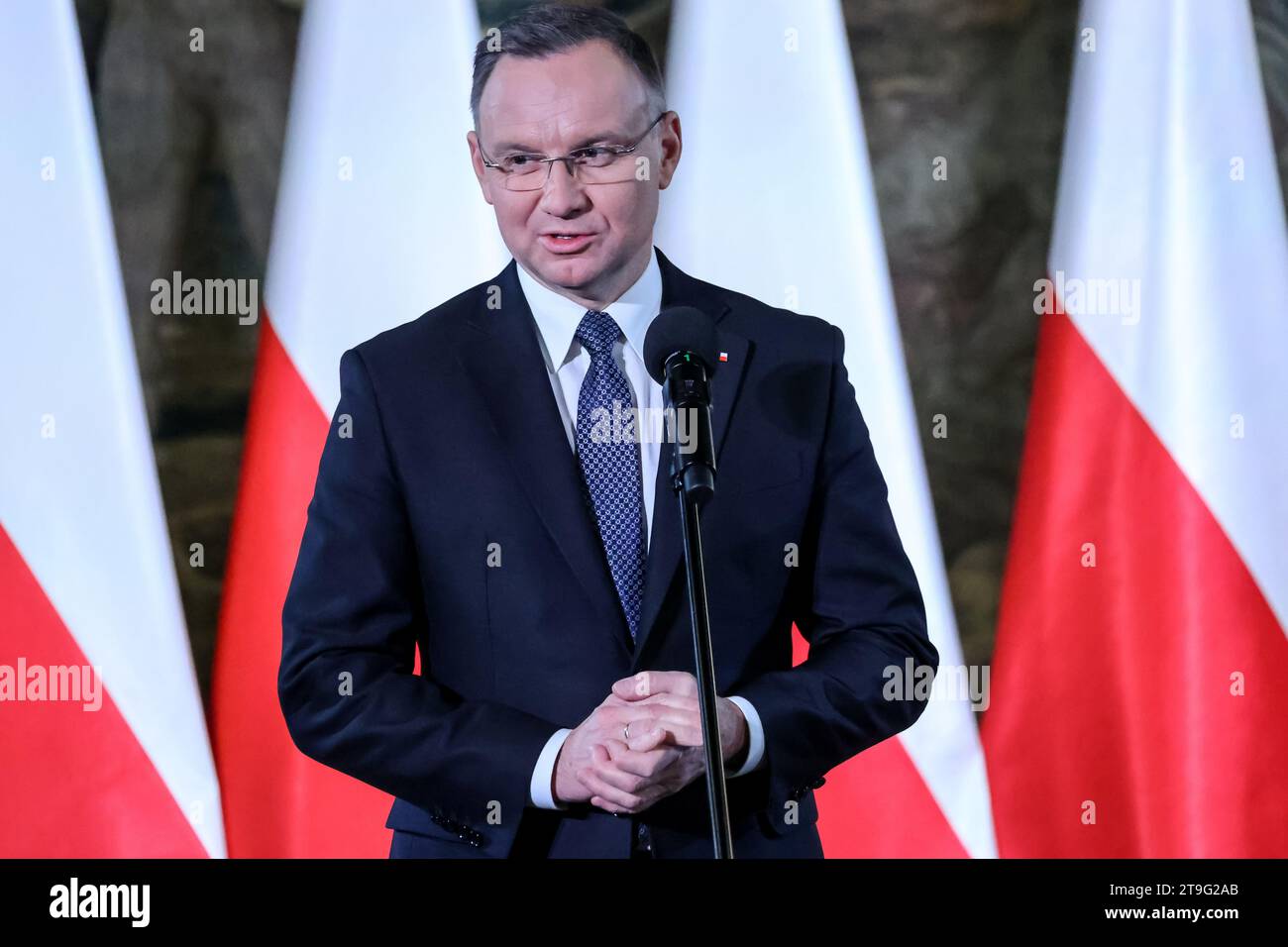 Krakow, Poland. 24th Nov, 2023. President of the Republic of Poland ...