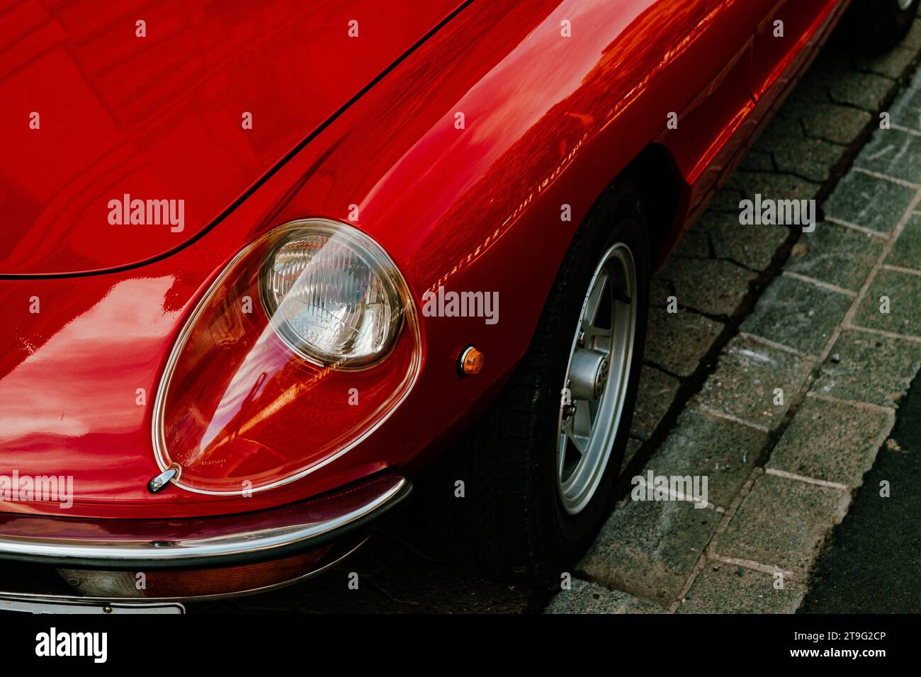 red car headlight Stock Photo - Alamy