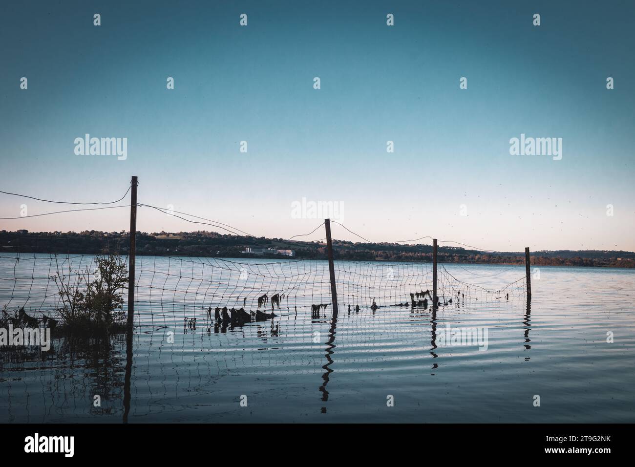 metal fence on the river Stock Photo - Alamy