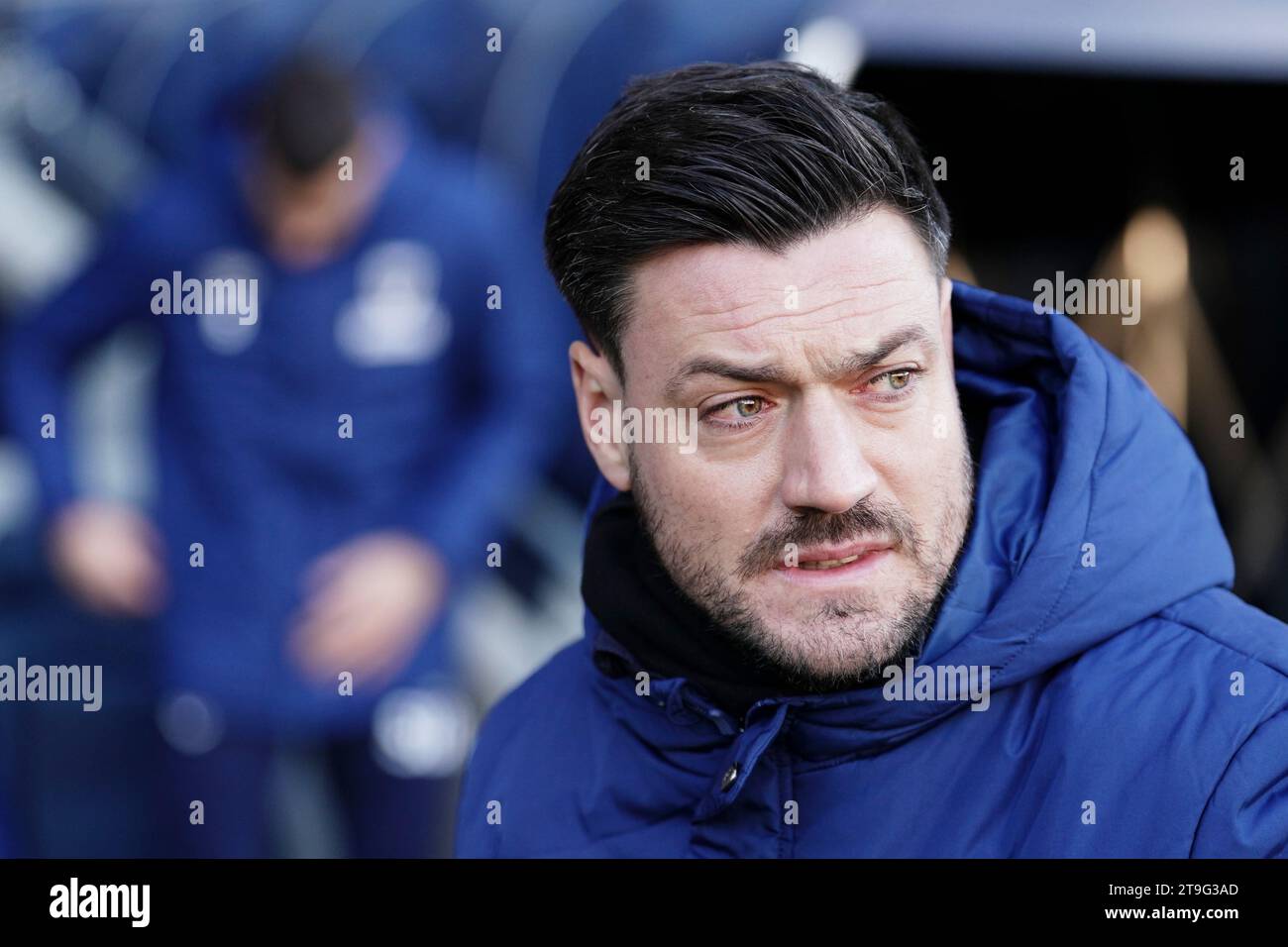 AFC Wimbledon manager Johnnie Jackson during the Sky Bet League Two ...