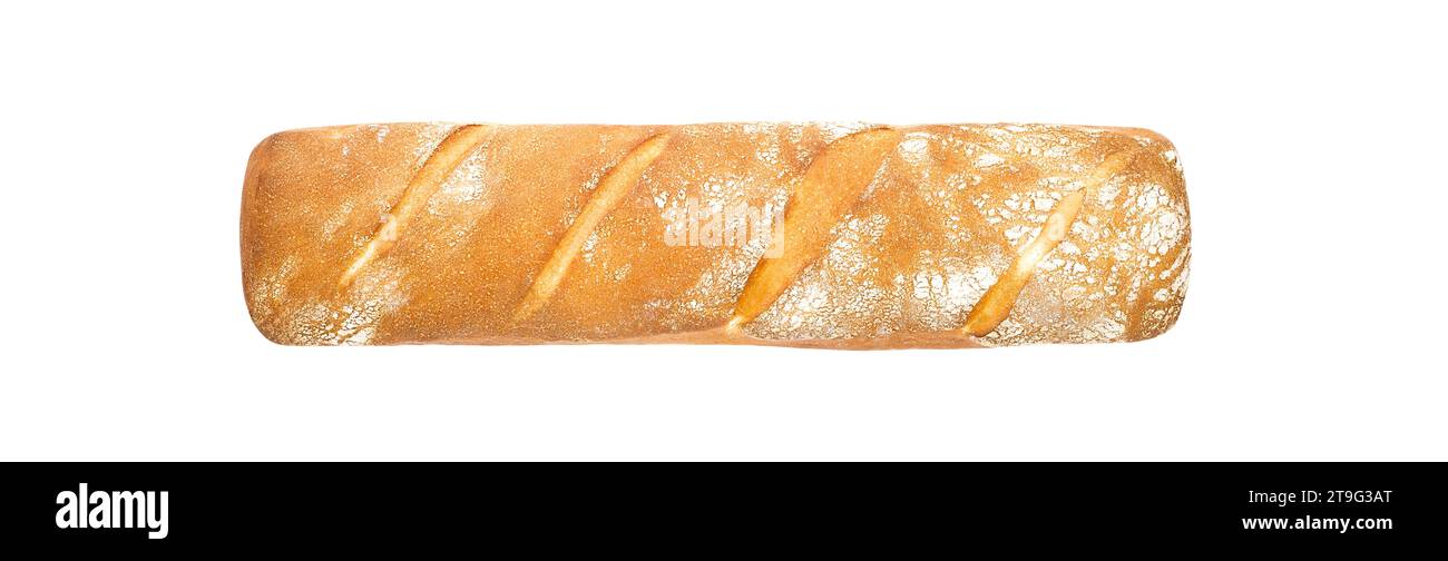 French baguette, long bread, light loaf, isolated on white background ...