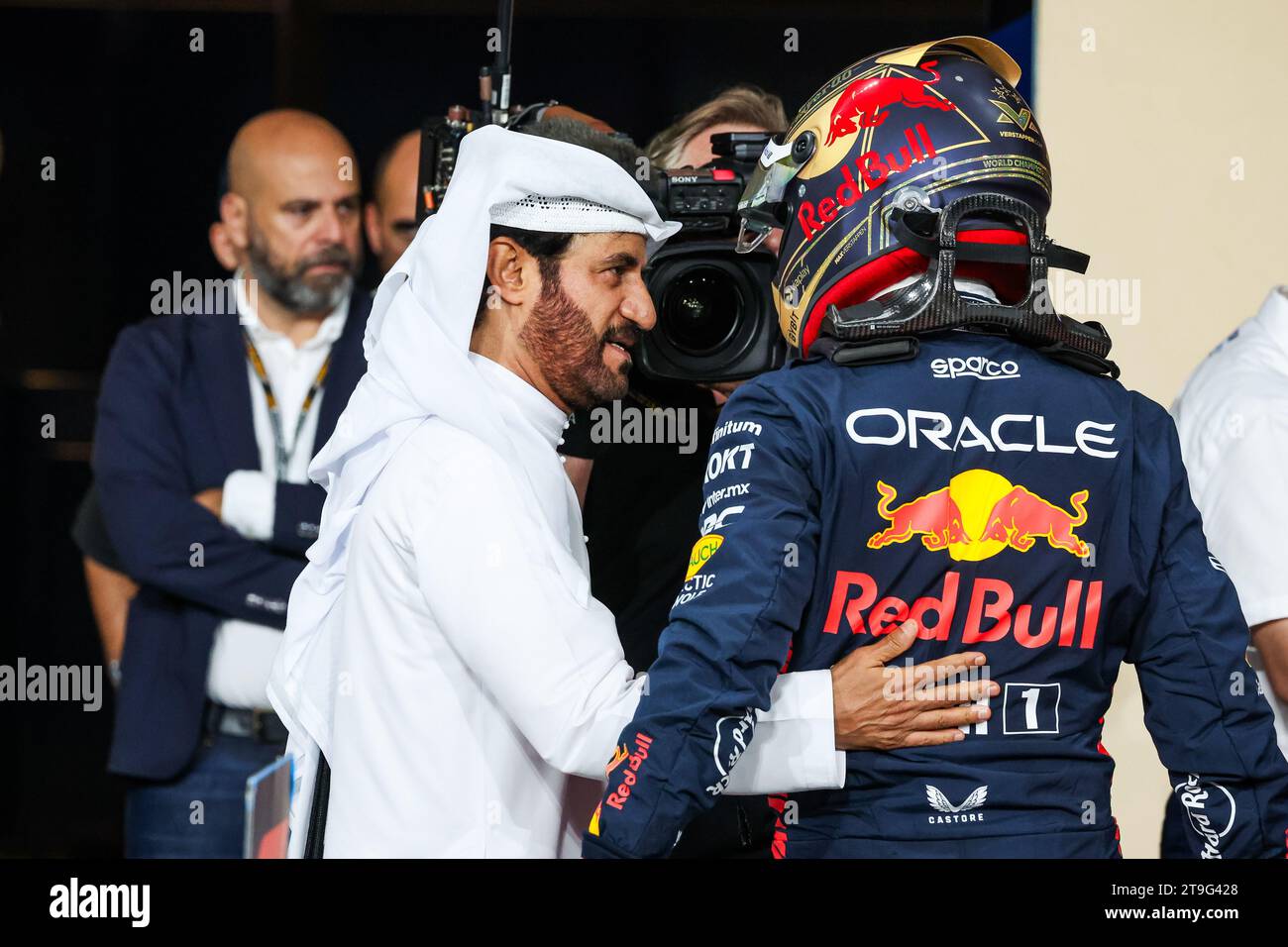 BEN SULAYEM Mohammed (uae), President of the FIA, VERSTAPPEN Max (ned), Red Bull Racing RB19 ...