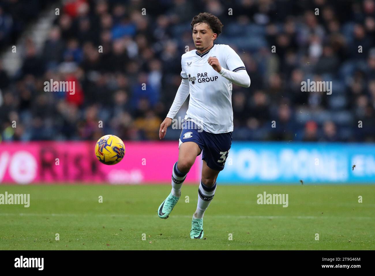 Preston North End's Kian Best in action during the Sky Bet Championship ...