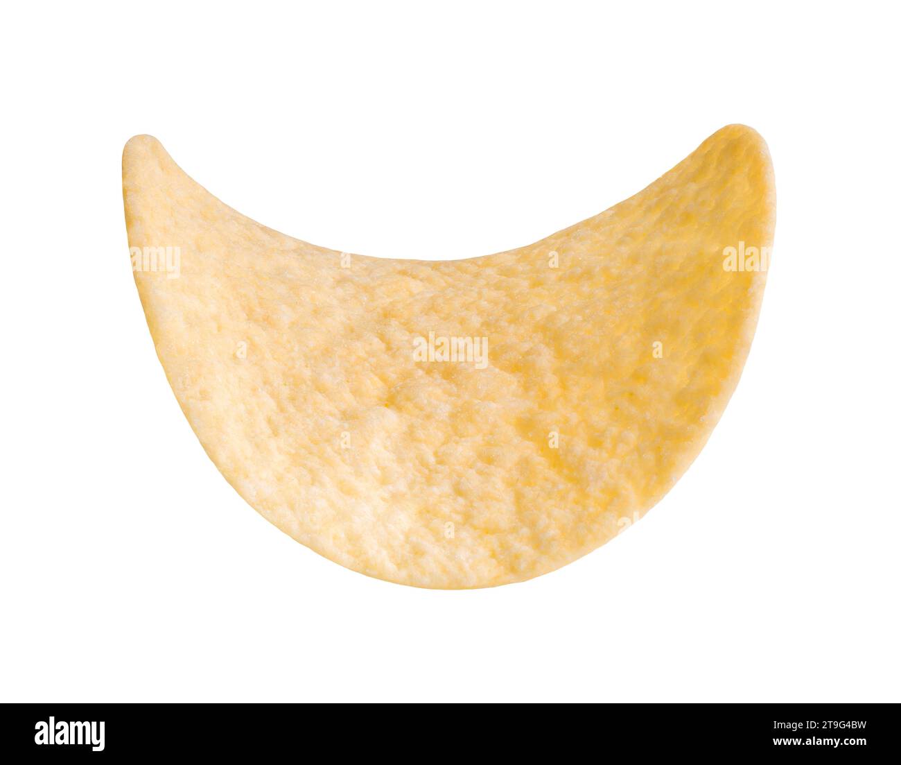 Potato chips one, isolated on white background with clipping path ...