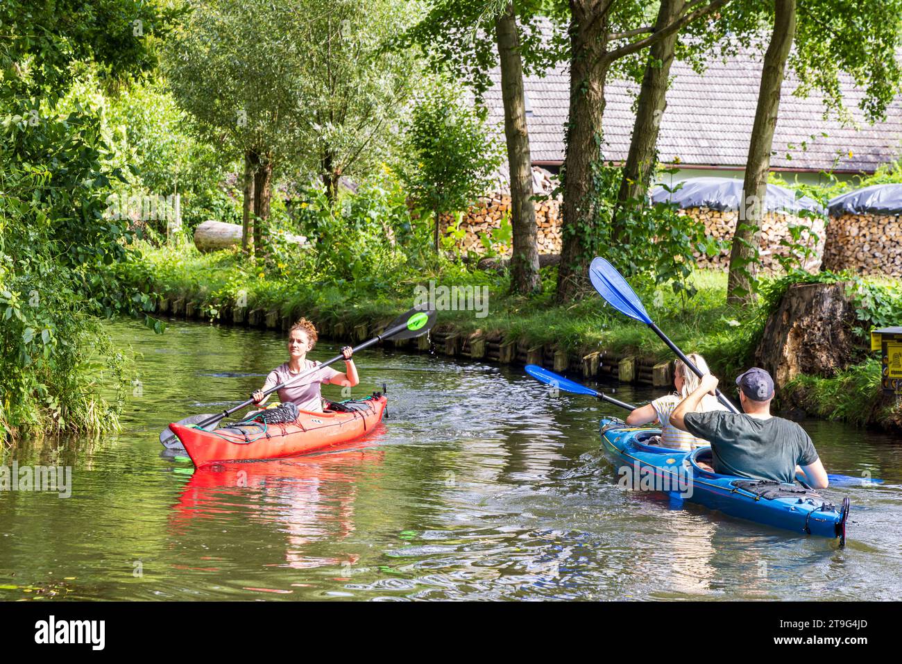 Burg, Germany - July 22, 2023: Canoe trip in Spreewald also called ...