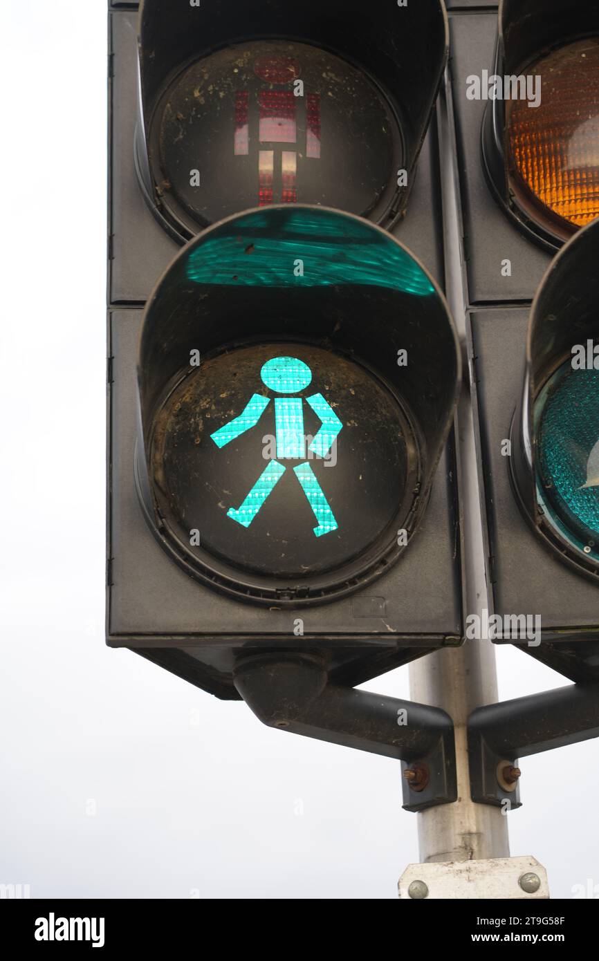 High voltage wire on railway lines, rusty tarnished electric wire ...