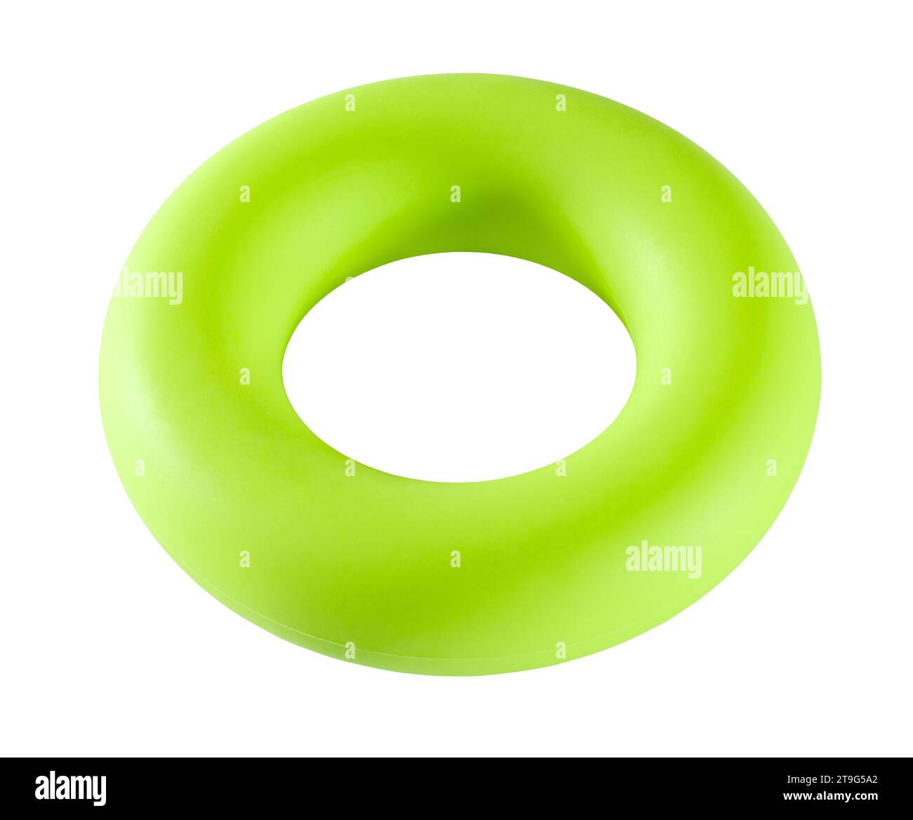 Brush expander torus-shaped rubber green, close-up macro view, isolated ...