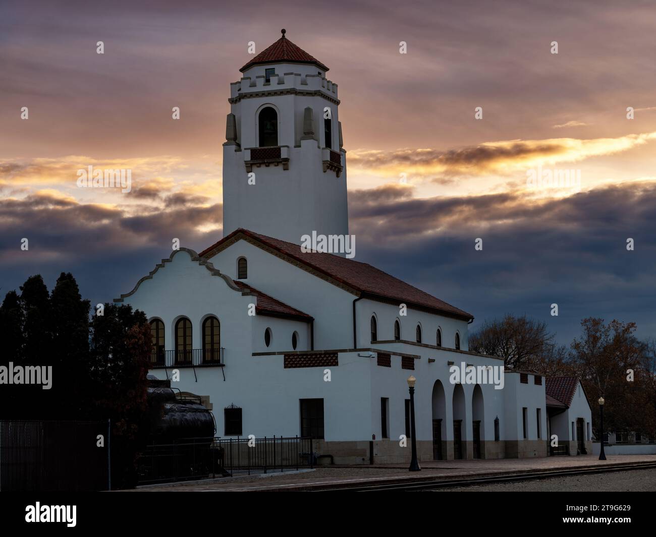 Sunrise of Boise’s iconic train depot Stock Photo - Alamy