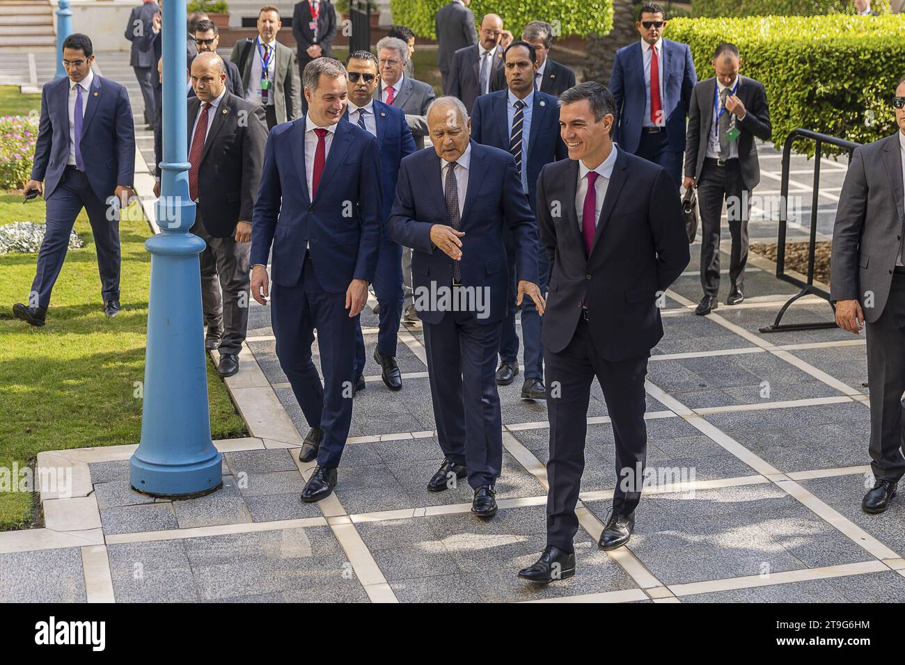 Prime Minister Alexander De Croo, Arab League secretary general Ahmed ...